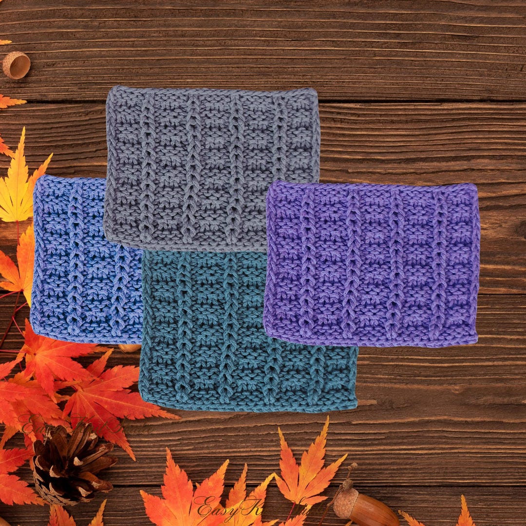Beginner Knit Mug Rug Homeware Pattern, Easy DIY Coasters PDF - Etsy
