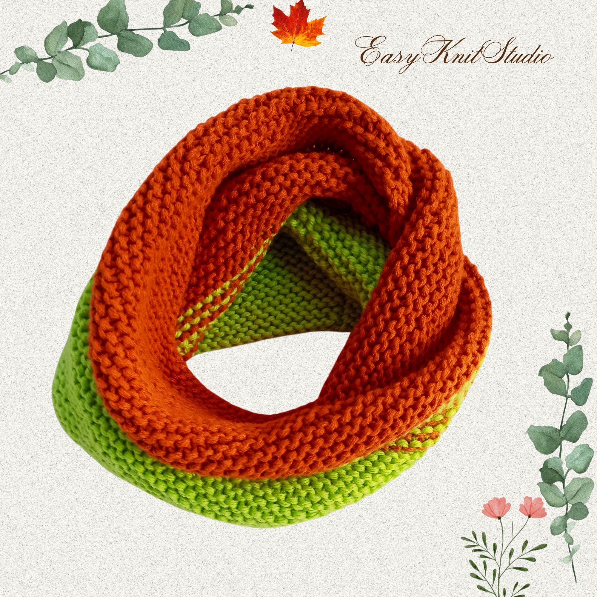 Easy Snood Neck Warmer Knitting Pattern - Gift for Mom, Cottage Core Neck Gaiter, Circle Scarf ...