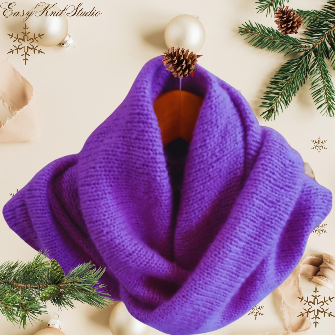 Hooded Snood Knitting Pattern | Easy Neck Warmer & Hood | Beginner PDF ...