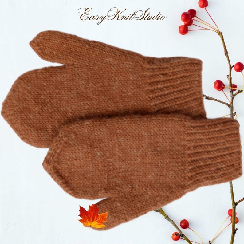 Easy Mittens Basic Knitting Pattern PDF, Knit Mittens - Gifts for ...
