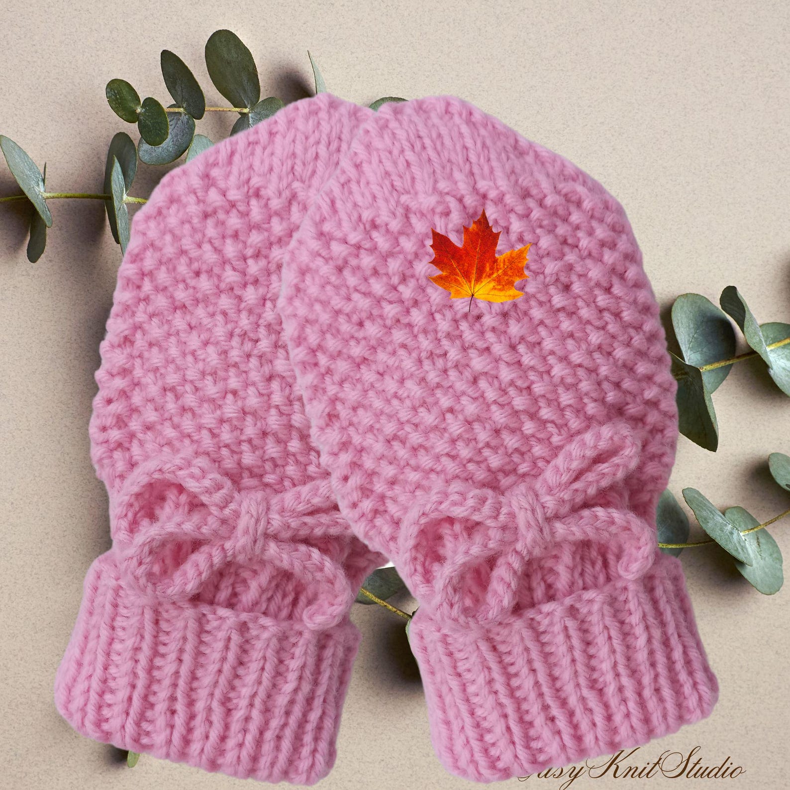 Baby Thumbless Mitts Knitting Pattern, Easy Knit Mittens With Coquette ...