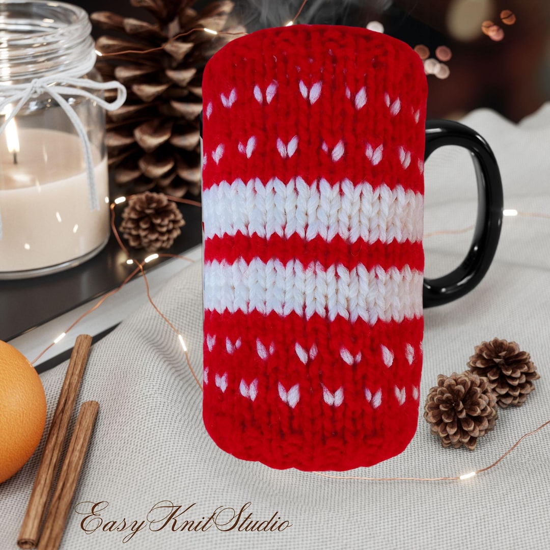 Easy Mug Warmer Knitting Pattern, Simple Mug Wrap Knitting Tutorial ...