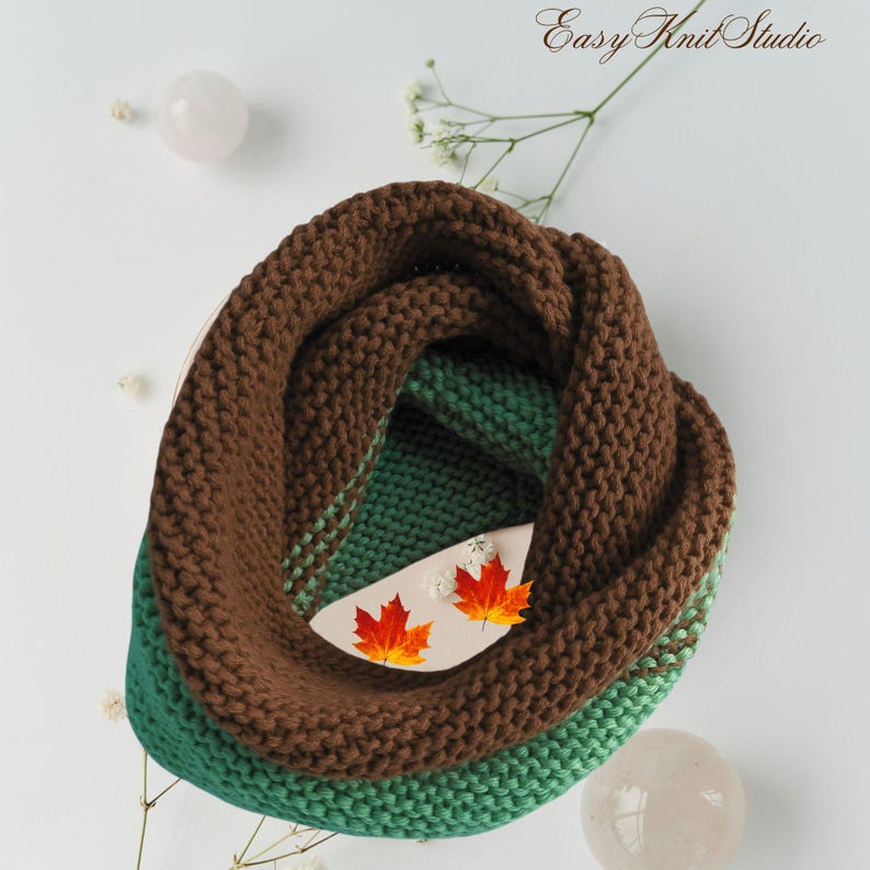 Easy Snood Neck Warmer Knitting Pattern - Gift for Mom, Cottage Core ...