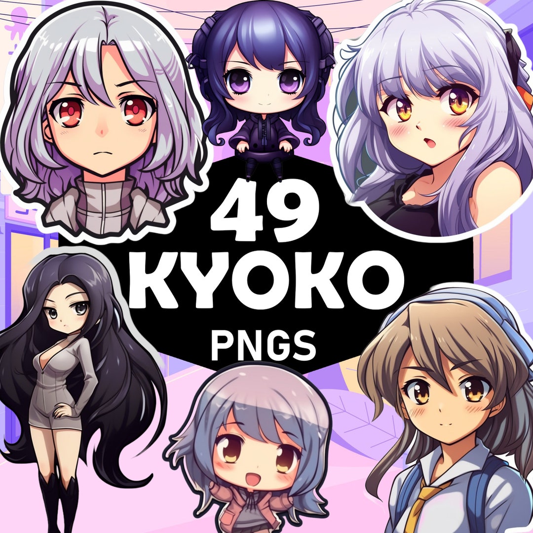 49 Kyoko PNG Digital Products Instant Download Kyoko Anime Pngs Anime ...