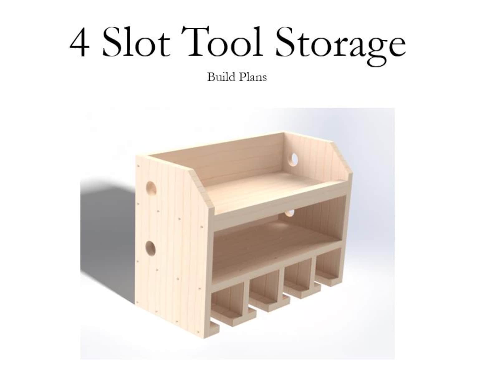4-slot Drill and Cordless Tool Storage Organizer Woodworking Plans ...