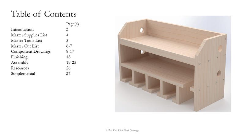 5-slot Cut Out Drill and Cordless Tool Storage Organizer Woodworking ...
