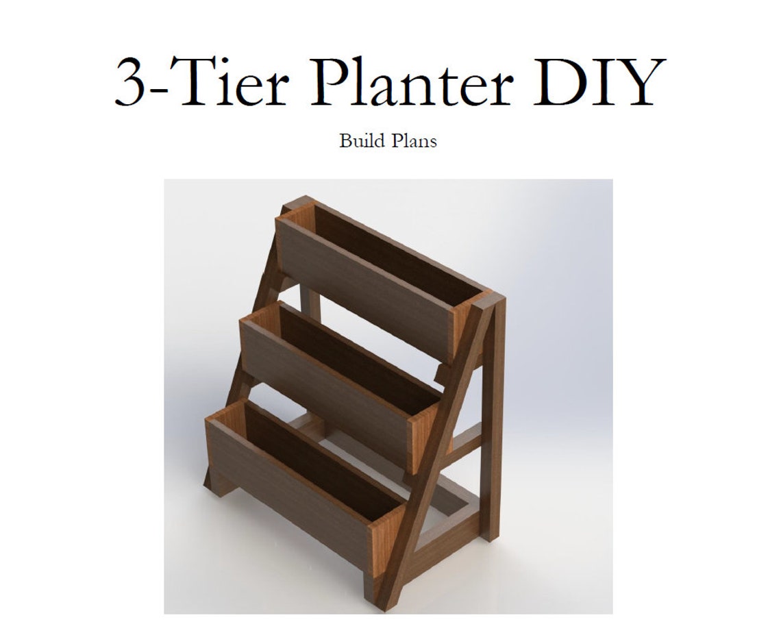 Wooden 3 Tier Planter DIY Plans | Balcony Flower Garden | Flower Box ...