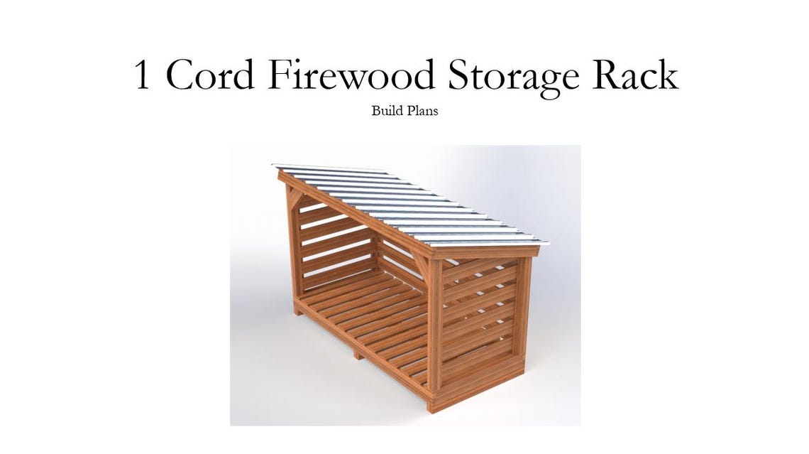 1 Cord Firewood Storage Rack DIY Plans – Easy-to-build Outdoor Wood ...