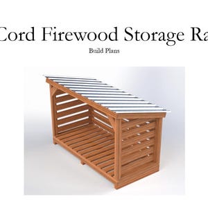 1 Cord Firewood Storage Rack DIY Plans – Easy-to-build Outdoor Wood ...