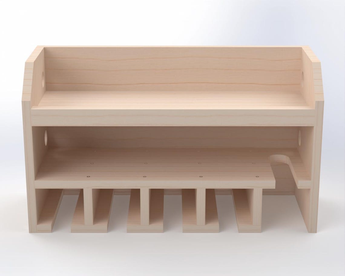 5-slot Cut Out Drill and Cordless Tool Storage Organizer Woodworking ...