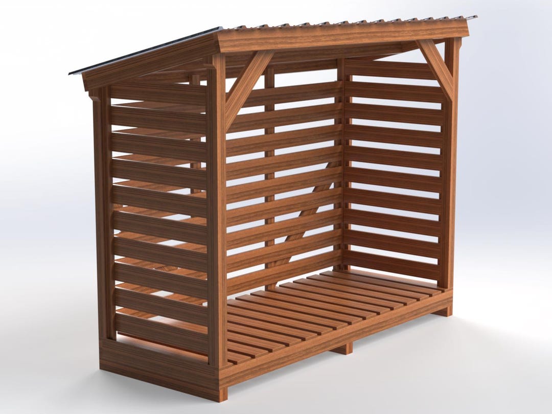 2 Cord 4’x10’ Firewood Storage Rack DIY Plan – Easy-to-build Outdoor ...