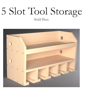 5-slot Drill and Cordless Tool Storage Organizer Woodworking Plans ...