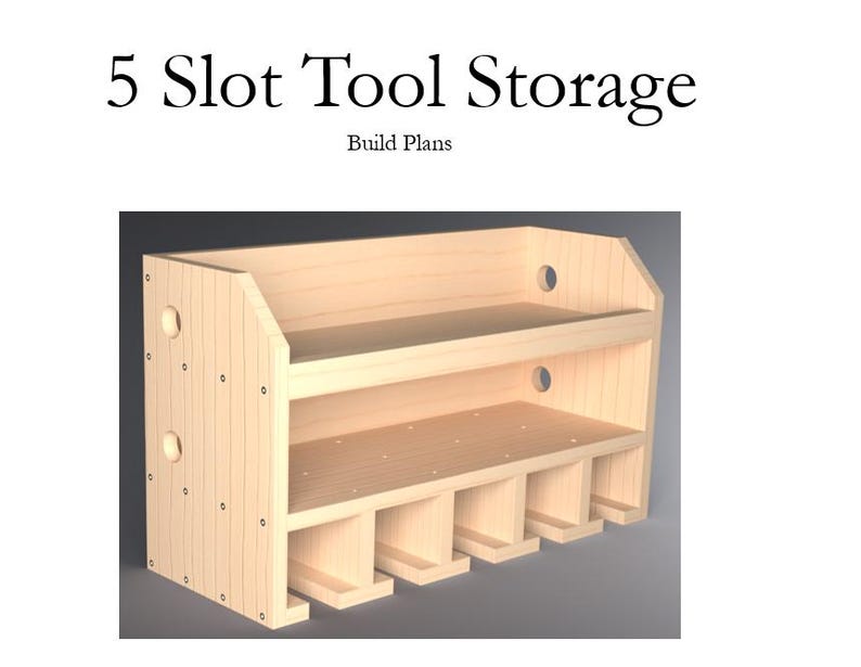 5-slot Drill and Cordless Tool Storage Organizer Woodworking Plans ...