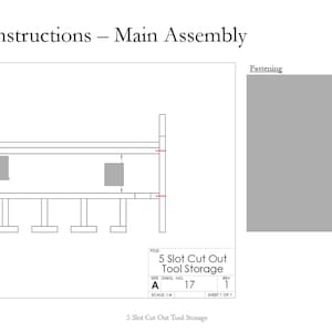5-slot Cut Out Drill and Cordless Tool Storage Organizer Woodworking ...