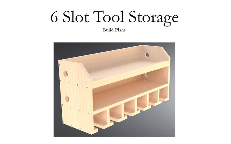 6-slot Drill and Cordless Tool Storage Organizer Woodworking Plans ...