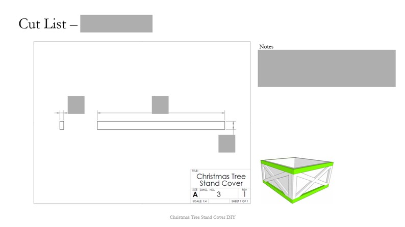 Christmas Tree Stand Cover DIY Plans – Wooden Tree Base Box – Holiday ...