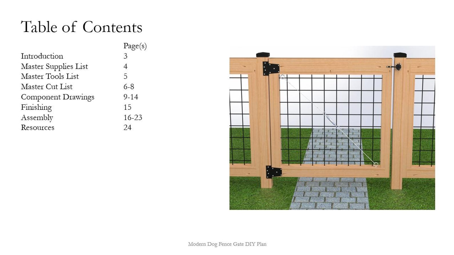 Modern Dog Gate DIY Plan | 6-gauge Wire Gate | Easy-to-build Yard ...