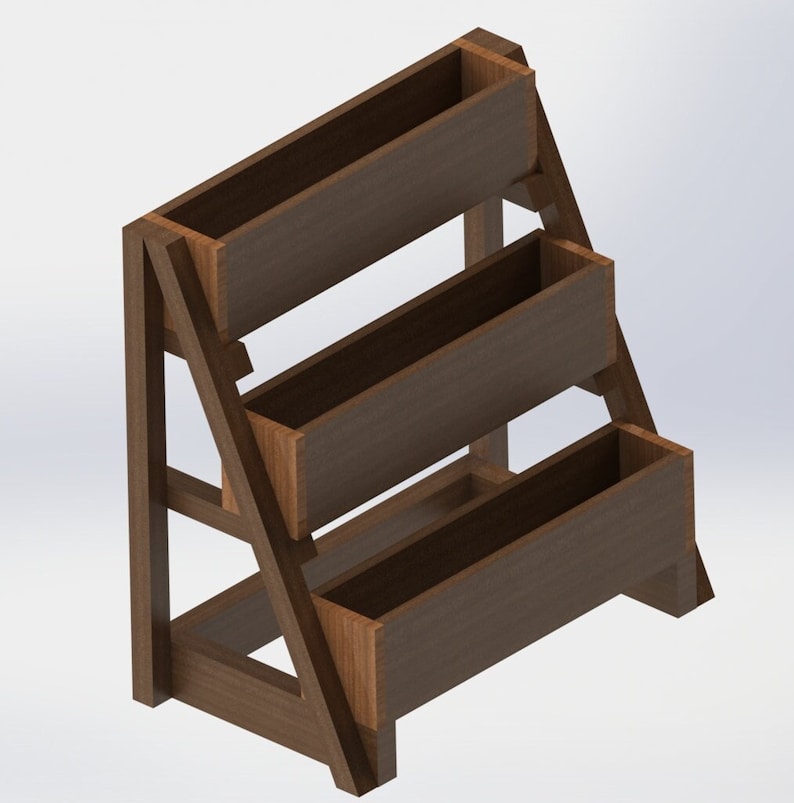 Wooden 3 Tier Planter DIY Plans | Balcony Flower Garden | Flower Box ...