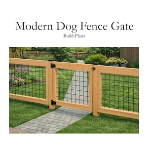 Modern Dog Gate DIY Plan | 6-gauge Wire Gate | Easy-to-build Yard ...