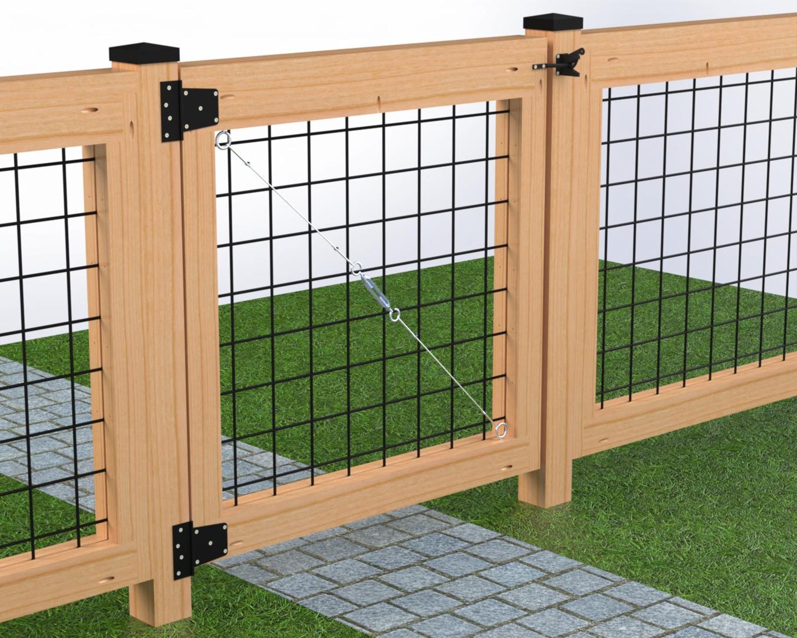 Modern Dog Gate DIY Plan | 6-gauge Wire Gate | Easy-to-build Yard ...
