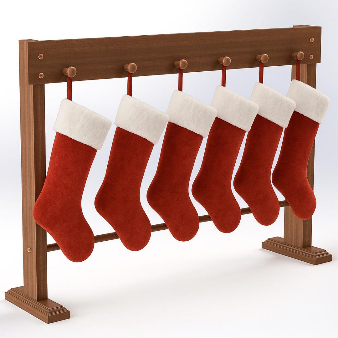 Free-standing Christmas Stocking Holder DIY Plan | Wooden Stocking ...