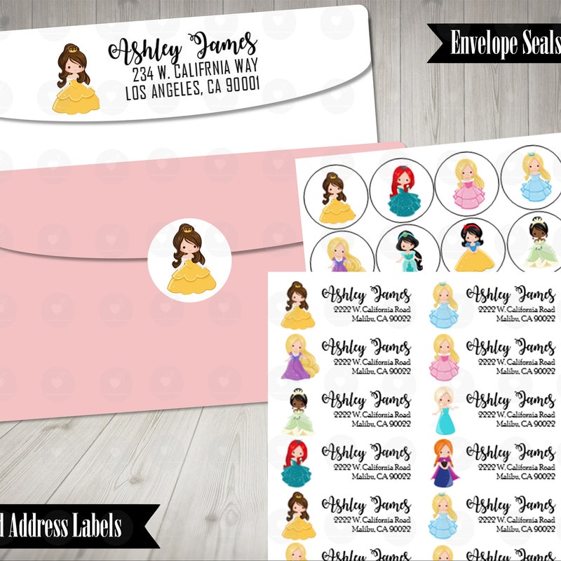Princess Labels - Etsy
