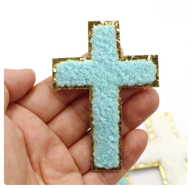 Chenille Cross Patch Iron On, Easter Day Patches, Chenille Patches ...