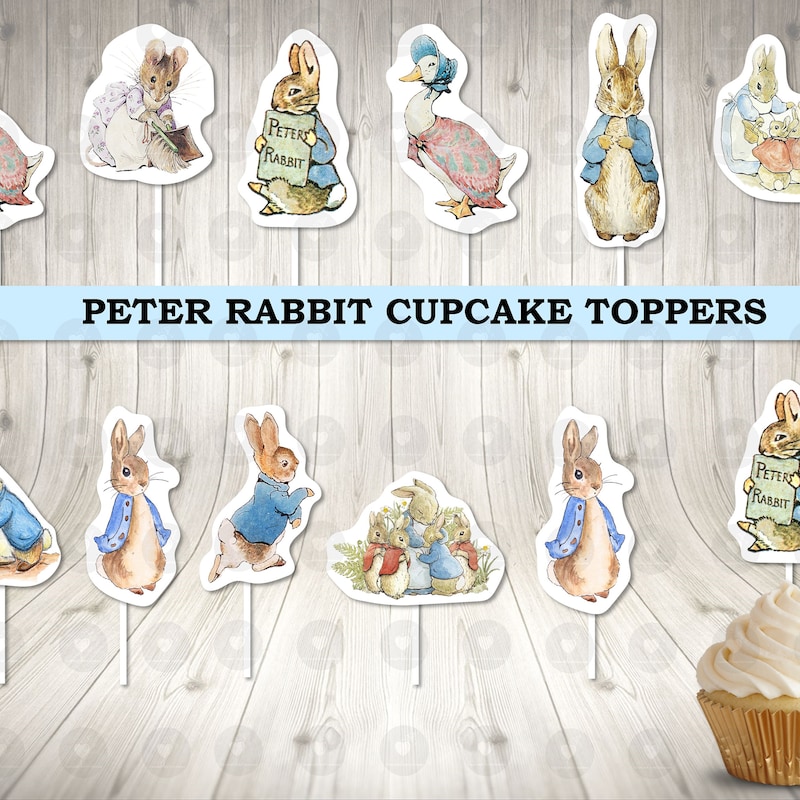 Peter Rabbit Cupcake Topper - Etsy