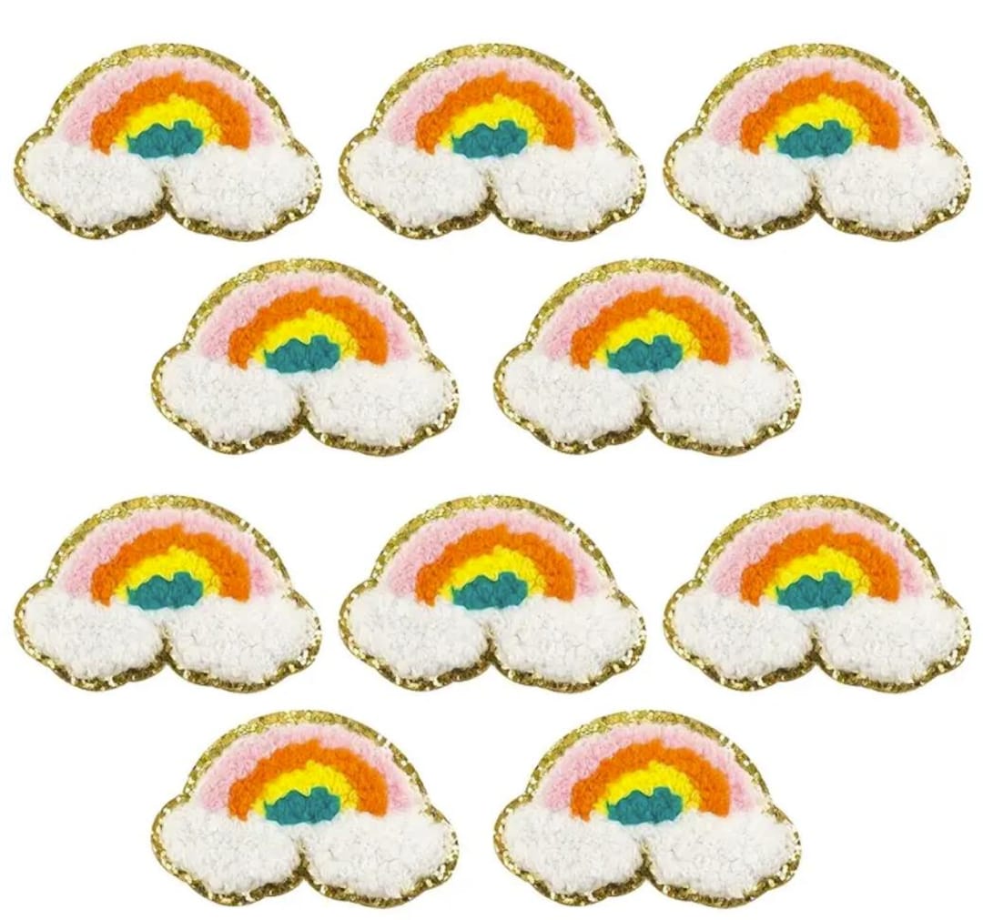 Rainbow Chenille Patches Iron On, Rainbow Patches, Chenille Patches - Etsy