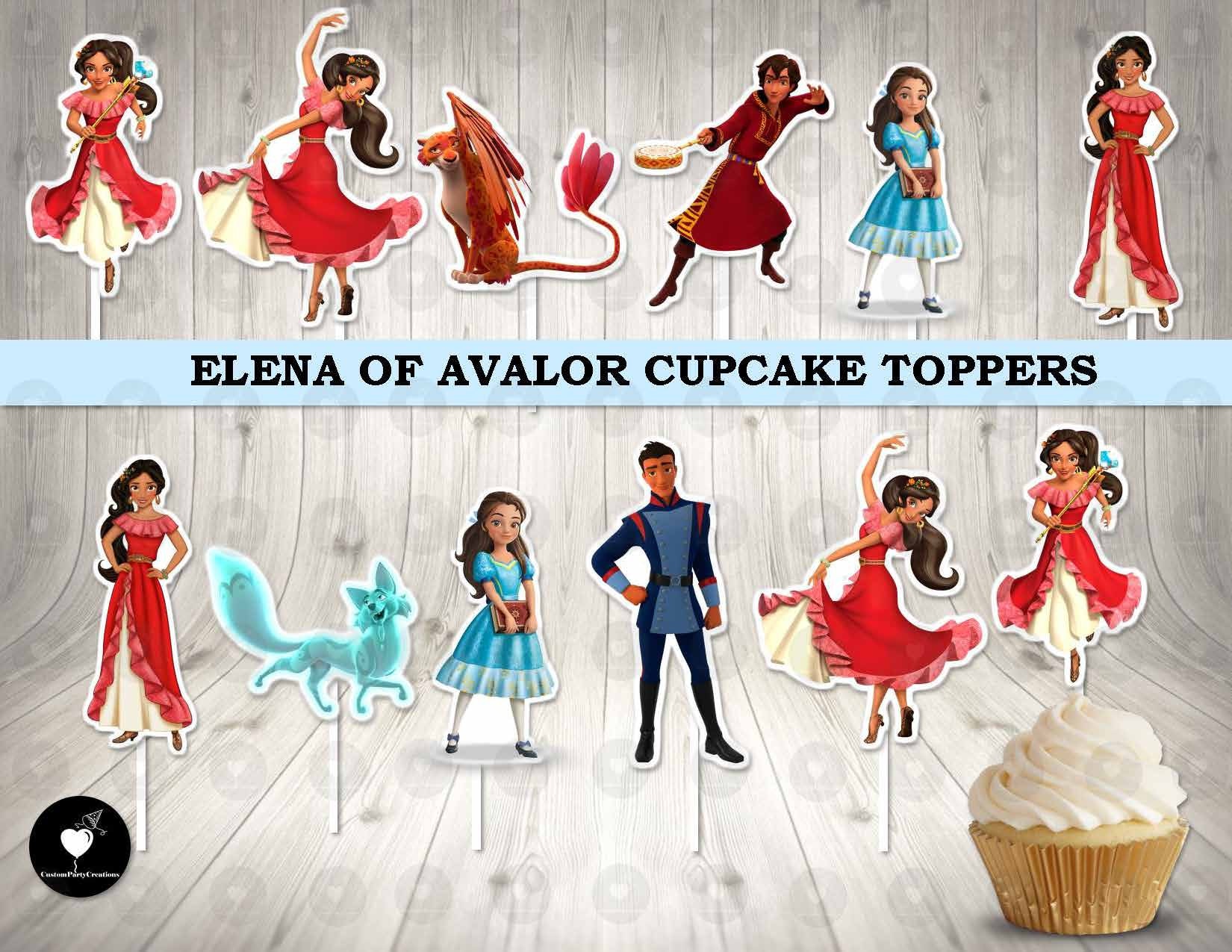 Elena of Avalor Cupcake Toppers, Birthday Cupcake Toppers, Party ...