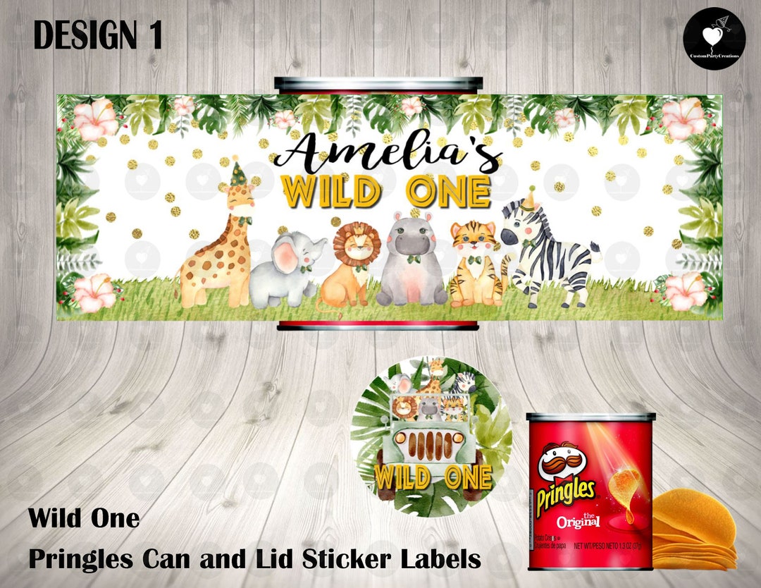 Wild One Pringle Can Labels - Etsy