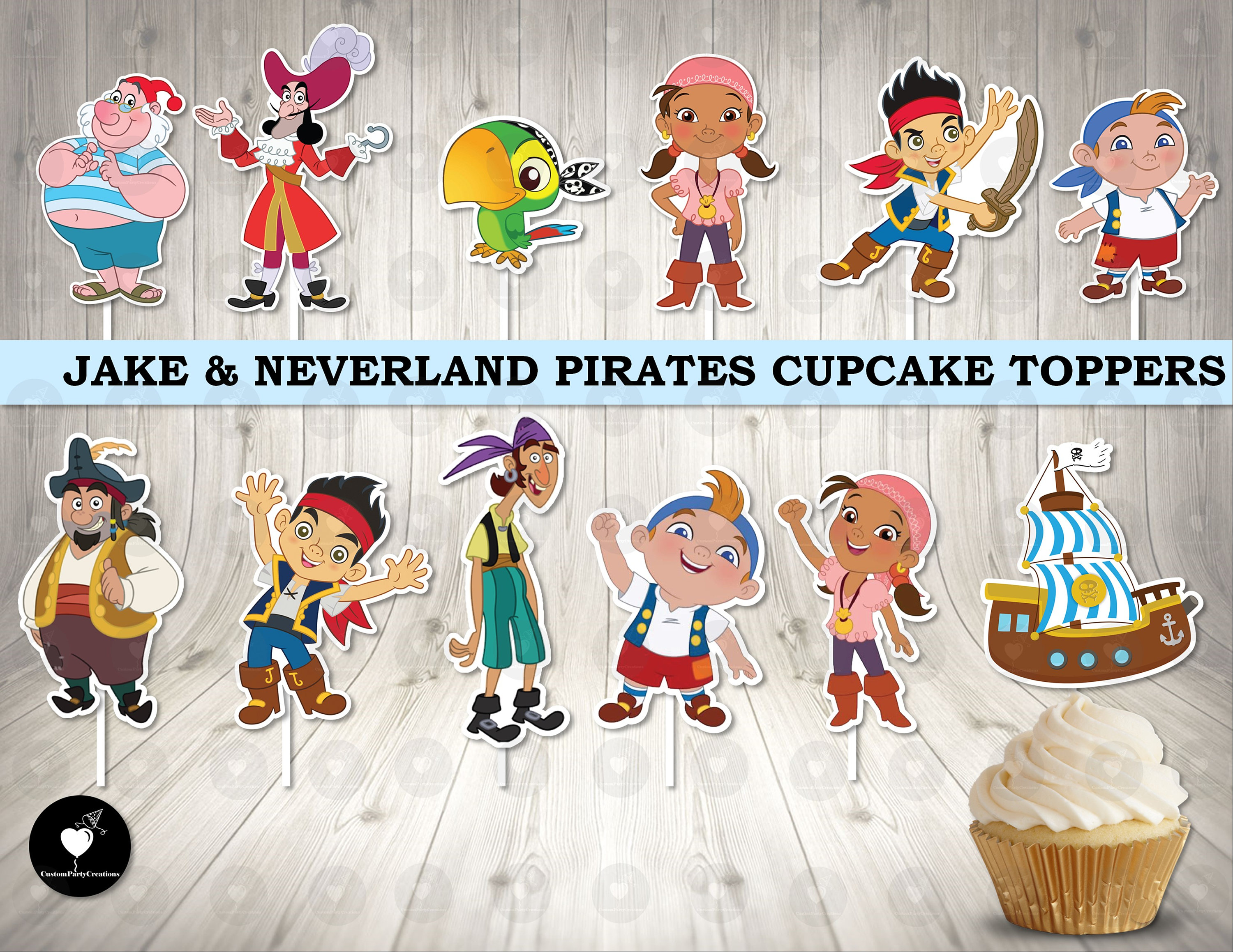 Jake And The Neverland Pirates Edible Cake Topper