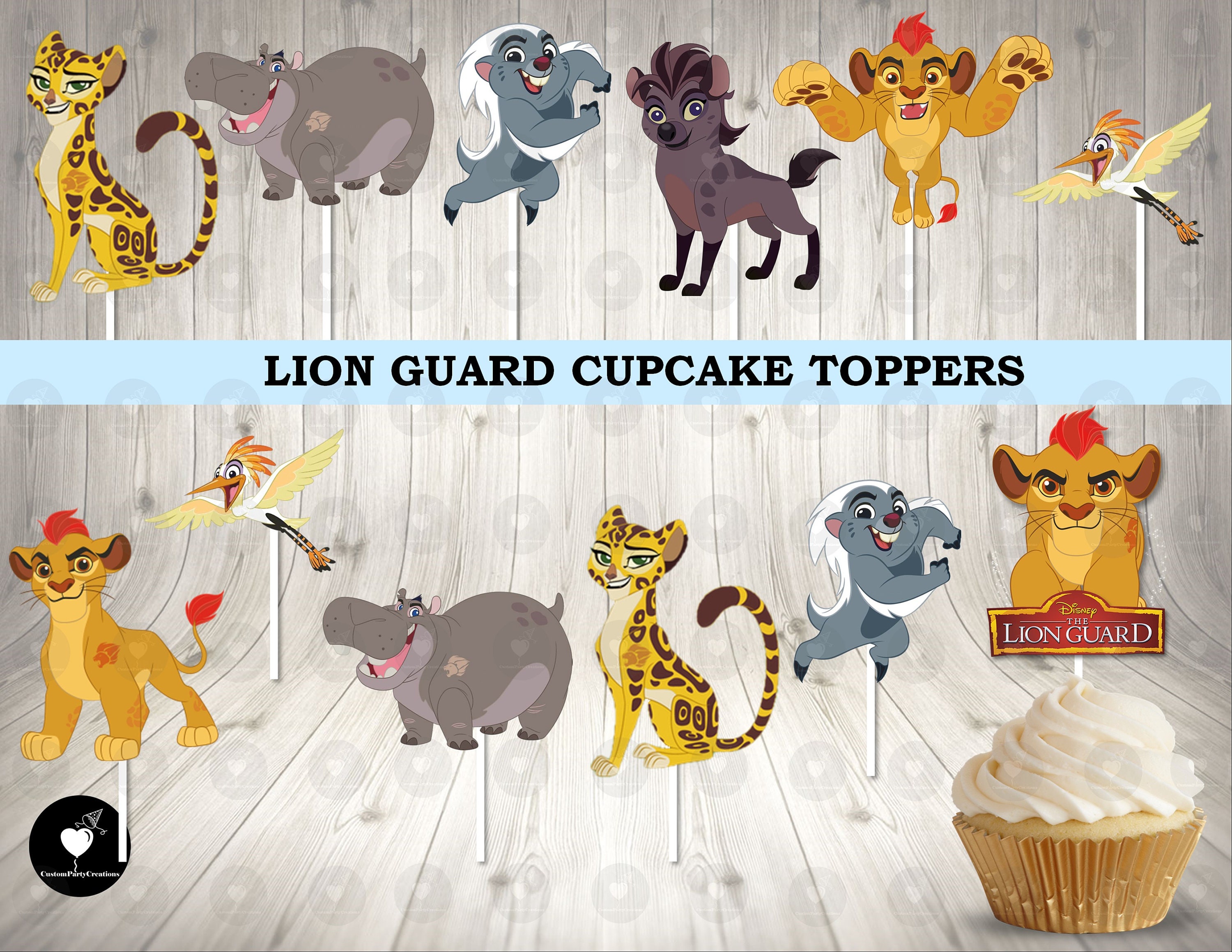 Etsy Printable Lion King Cupcakes