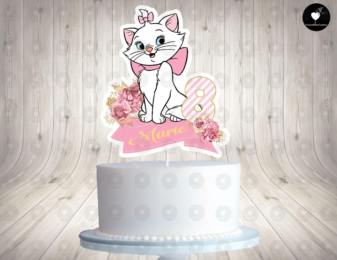 Marie Cake Topper, Birthday Party Decorations - Etsy