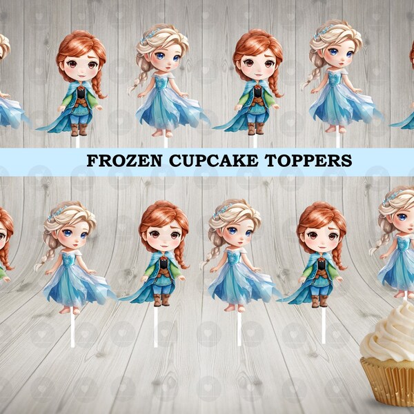 Elsa Cupcake Topper - Etsy
