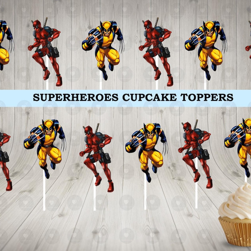 Deadpool and Wolverine Cake Topper - Etsy