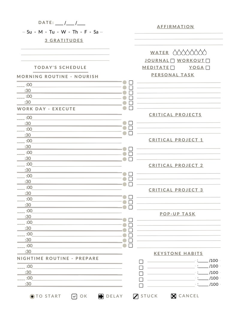Printable & Editable Daily Planner - Daily Schedule, Planner, Project ...