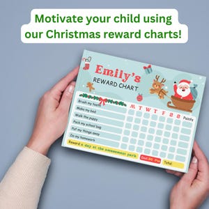 EDITABLE Christmas Reward Chart,new Year's Behavior Chart,santa Chore ...