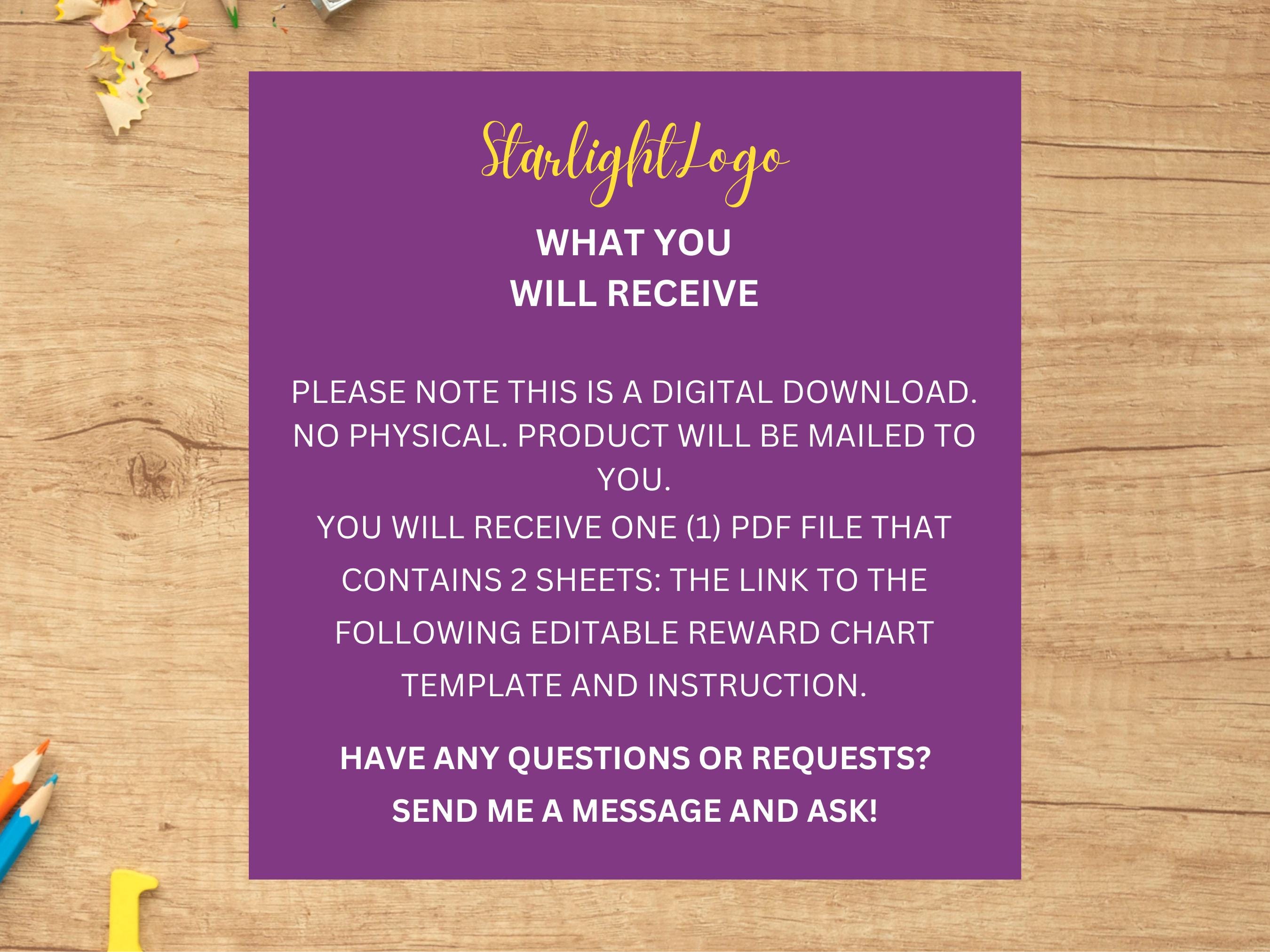 EDITABLE Halloween Reward Chart,girls Reward Chart,october Chore Chart ...