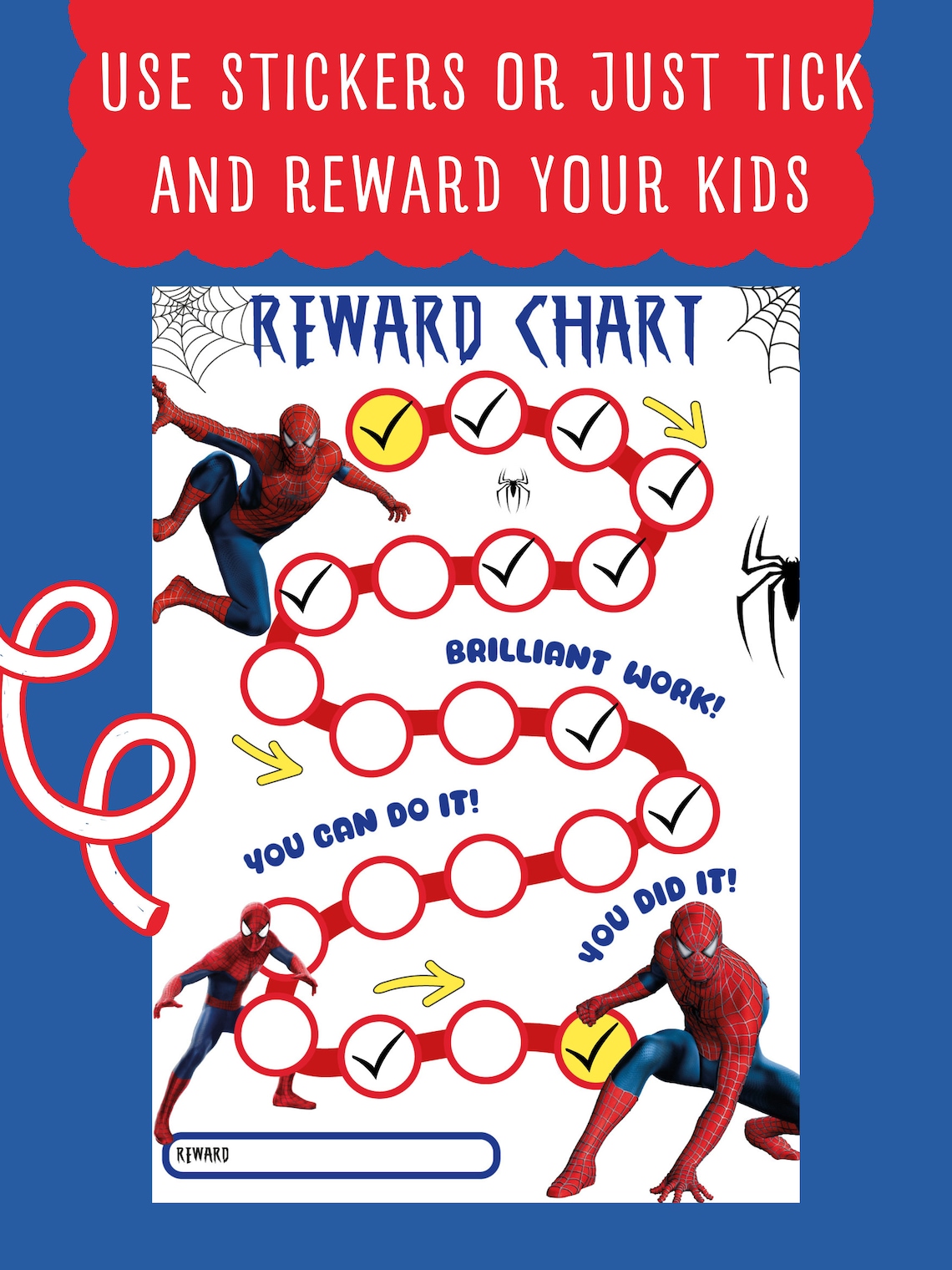 Reward Chart Spiderman,spidey Sticker Chart,kids Potty Training ...