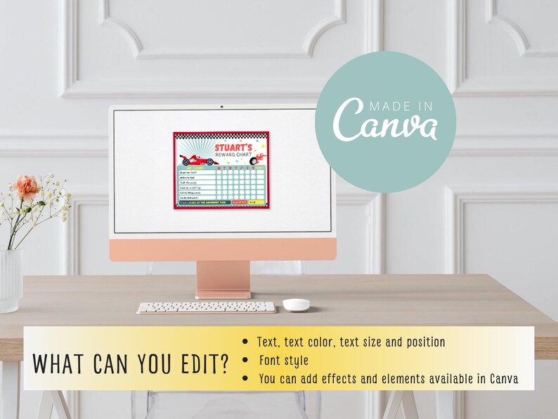 EDITABLE Reward Chart Racing,behavior Reward Chart for Kids,f1 Racing ...