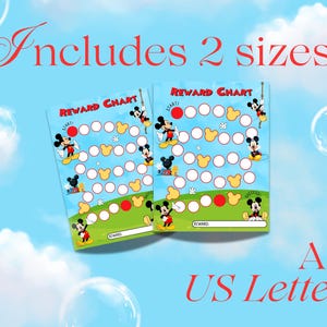 Mickey Mouse Reward Chart,sticker Chart,kids Potty Training,behavior ...