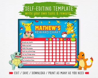 EDITABLE Reward Chart Spiderman, Behavior Reward Chart for Kids, Spidey ...