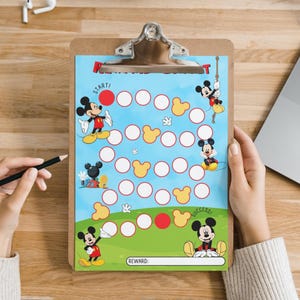 Mickey Mouse Reward Chart,sticker Chart,kids Potty Training,behavior ...