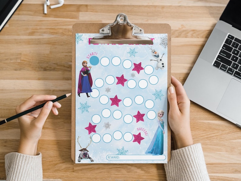 Reward Chart Frozen,behavior Reward Chart for Girls,chore Chart,potty ...