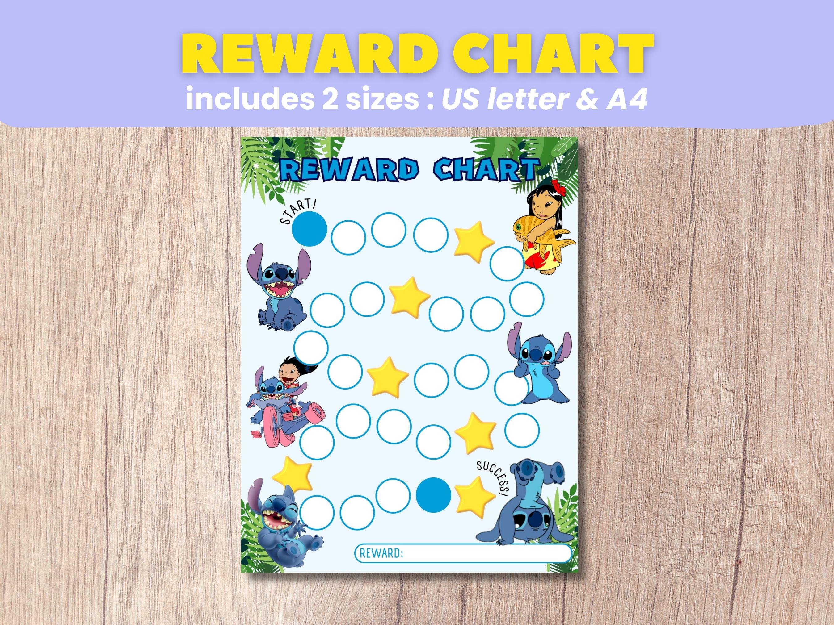 Lilo & Stitch Reward Chart,sticker Chart for Kids,potty Training Chart ...