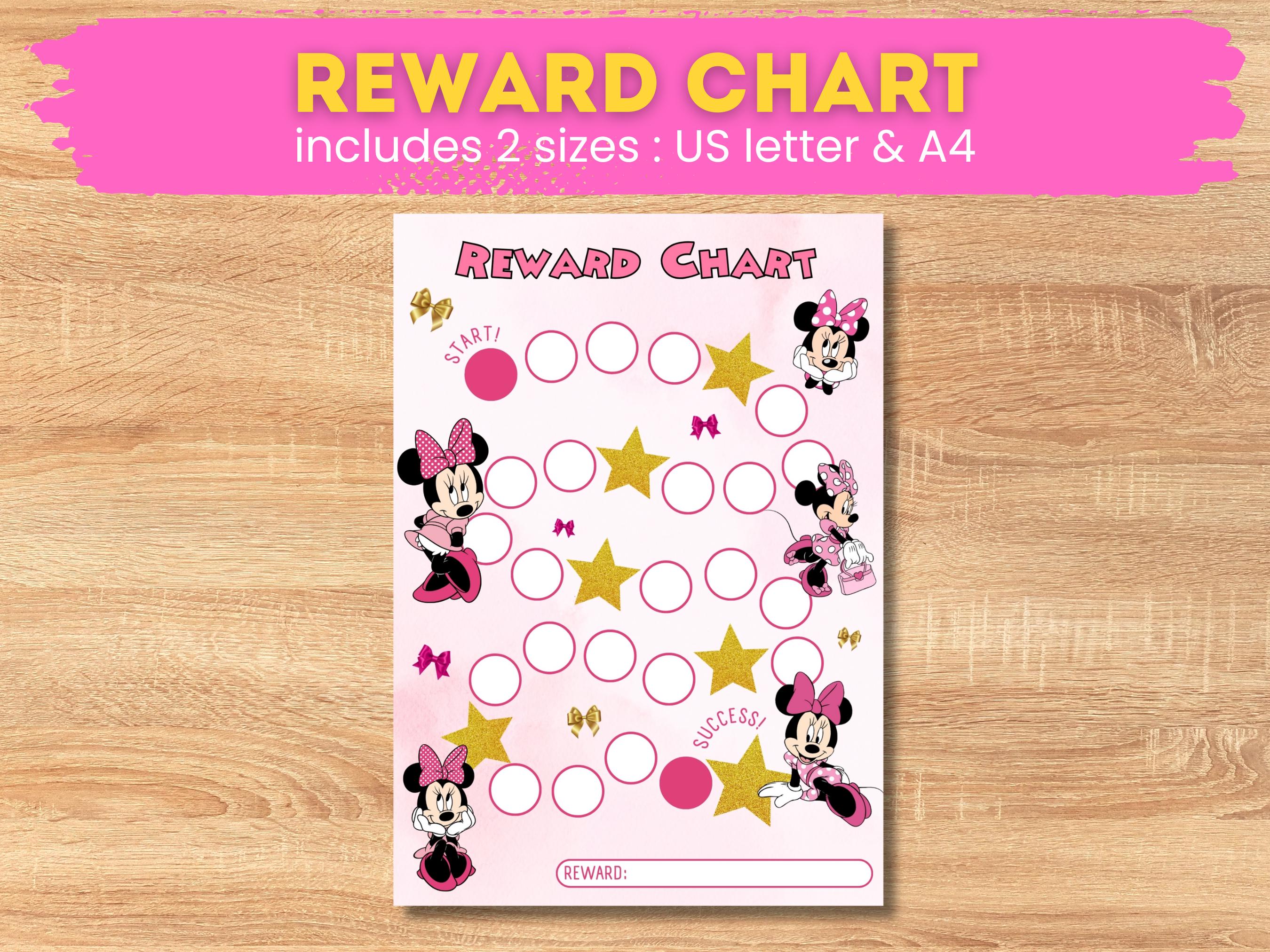 Minnie Mouse Reward Chart,sticker Chart for Kids,potty Training Chart ...