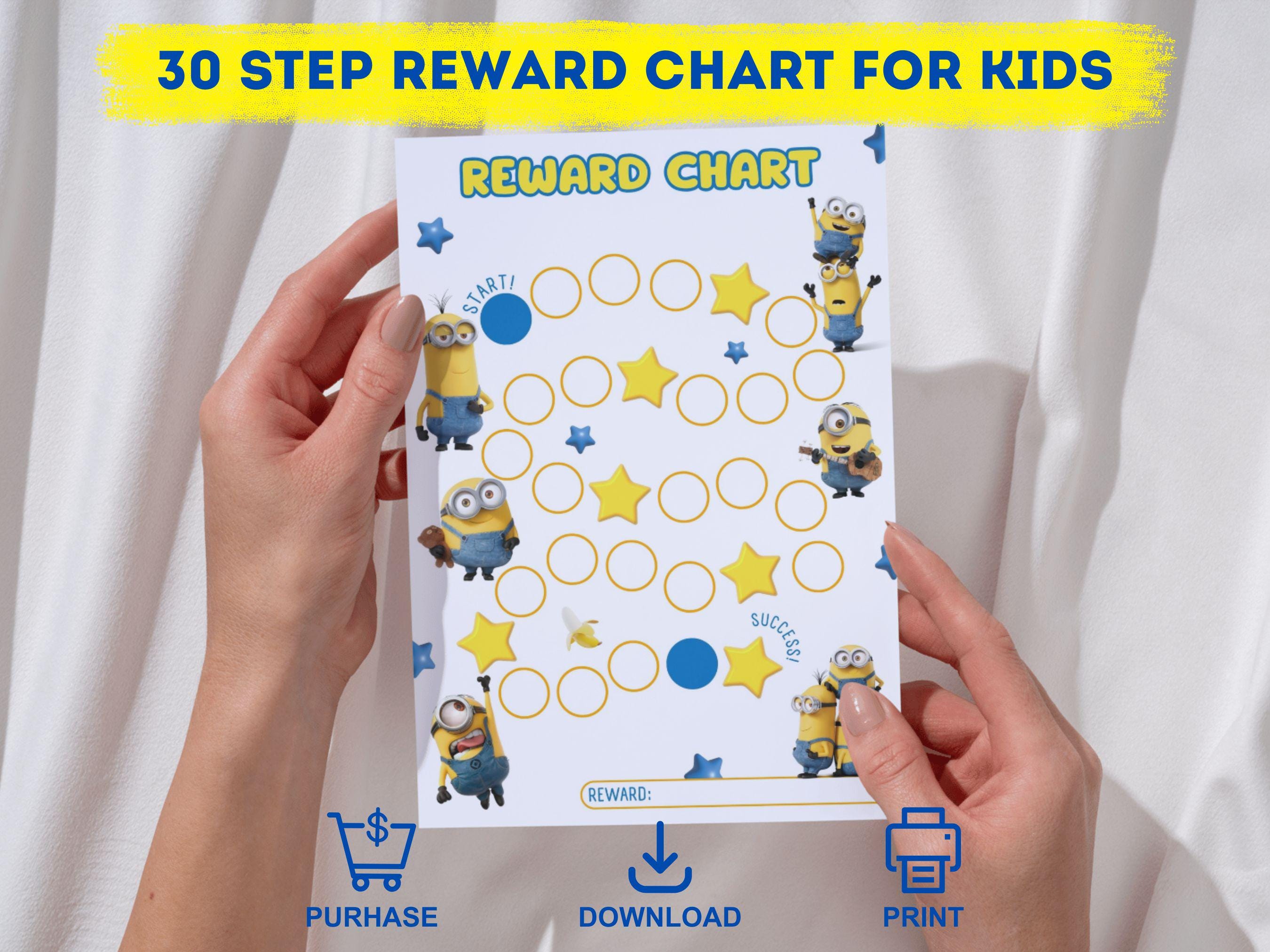 Minions Reward Chart for Kids,behavior Chart,instant Download Sticker ...
