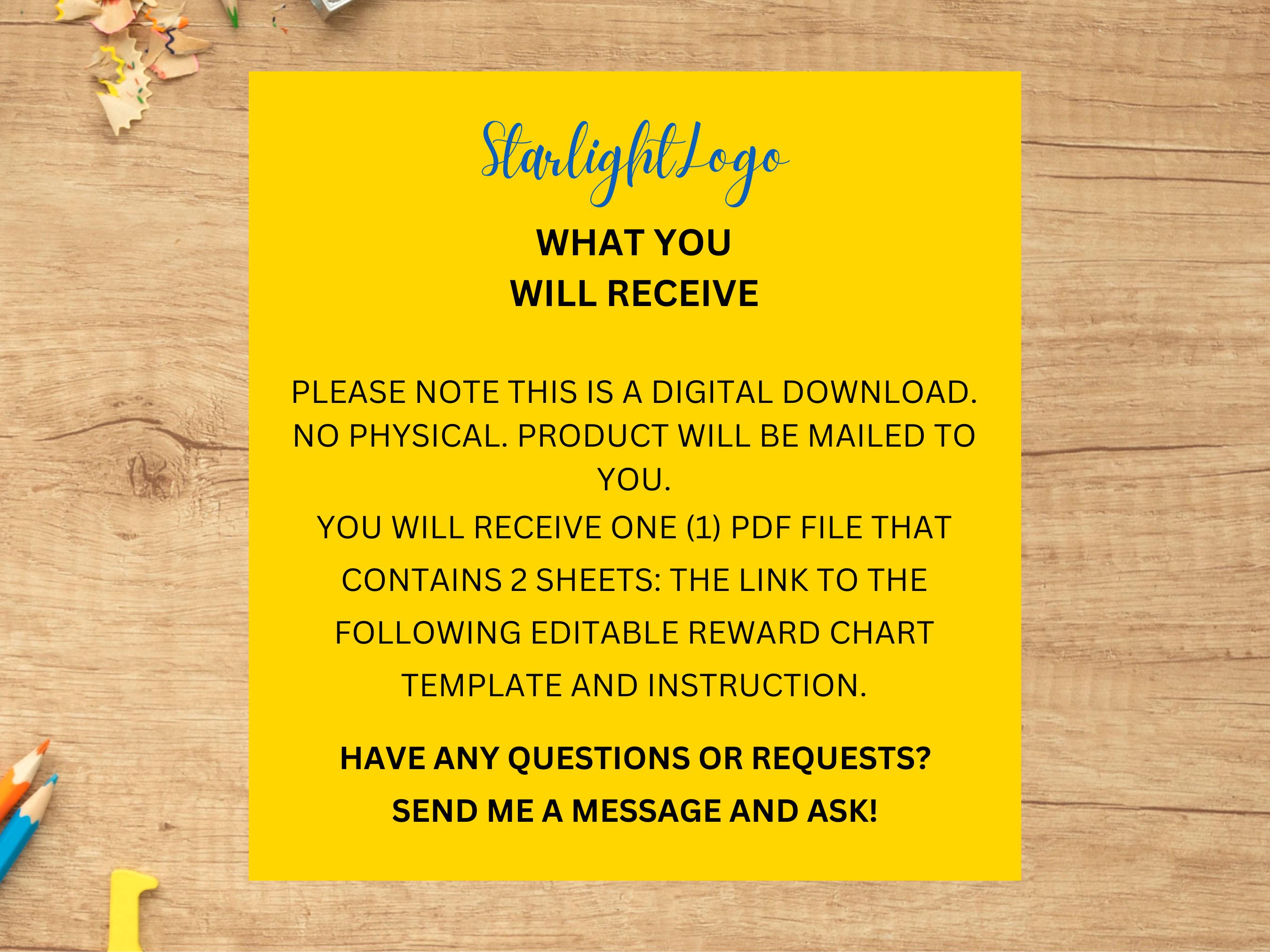 EDITABLE Reward Chart Girls Princess,behavior Reward Chart for Girls ...