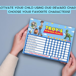 EDITABLE Reward Chart Toy Story,behavior Reward Chart for Kids,sheriff ...